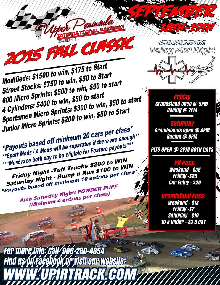 Michigan Race Track Directory of Asphalt & Dirt Tracks & Drag Strips ...